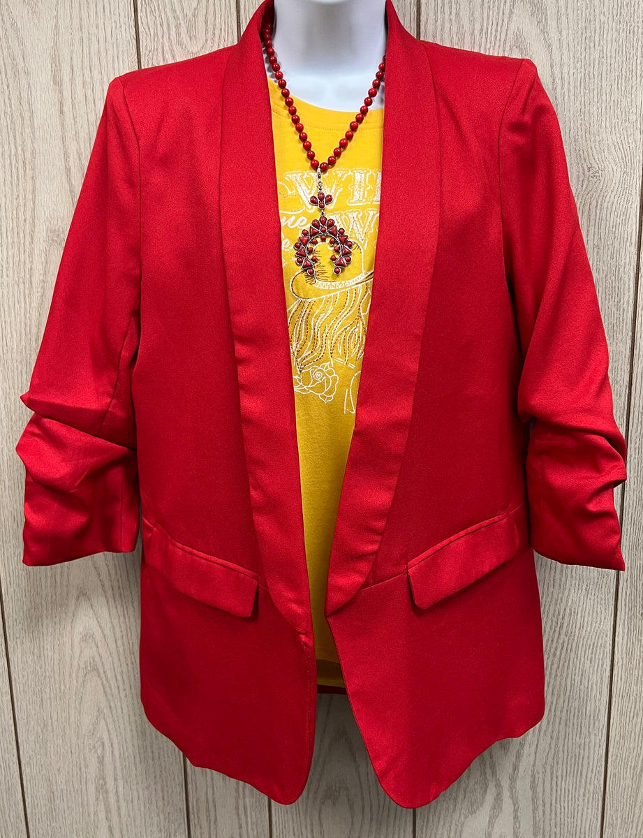 TEXAS TT BLAZER JESSIE RED – Double D Western LLC